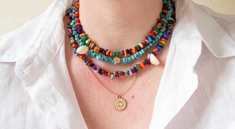 Collier multirang bohème avec Artbimex | Cultura