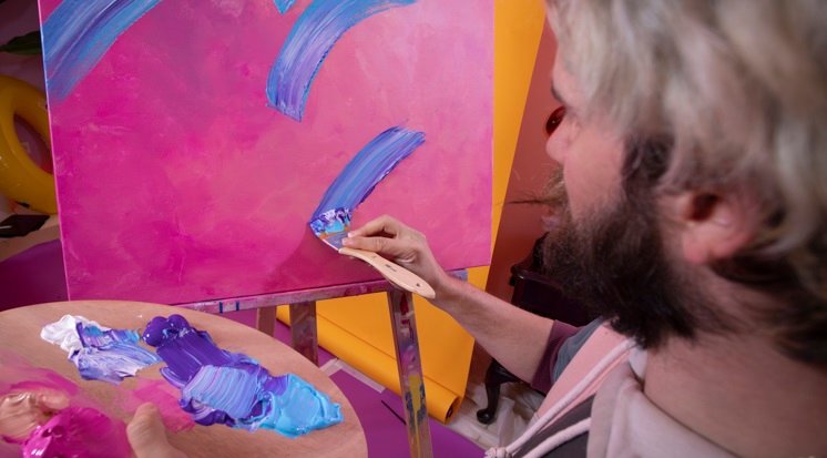 Tuto peinture acrylique sur toile « La Joie Éclatée » par BrunoGraffer ...