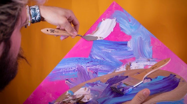 Tuto peinture acrylique sur toile « La Joie Éclatée » par BrunoGraffer ...