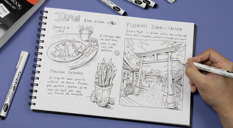 Tuto carnet de voyage Japon avec Graph’it par Esquisse Wei | Cultura